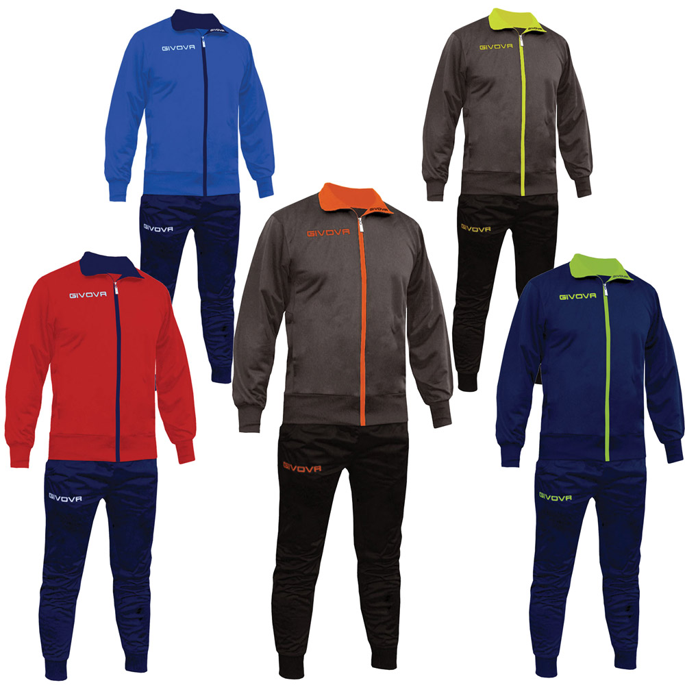 TUTA SPORTIVA GIVOVA TORINO TR031 ALLENAMENTO RUNNING ZIP UOMO DONNA ...